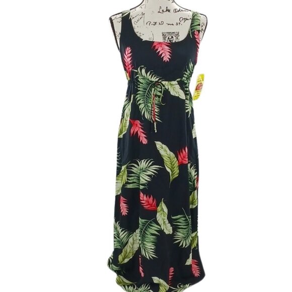 Vintage | Dresses | Vintage 9s Hawaiian Dress Womens Shannon Marie Maxi ...
